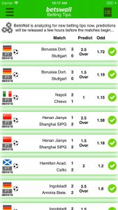 BetsWall app – Wedden op voetbal en basketbal – Gratis applicatie